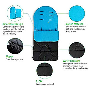 Baby Bunting Bag Universal 3-in-1 Stroller Windproof Thick Warm Sleeping Bag Toddler Footmuff for Car Seat Stroller