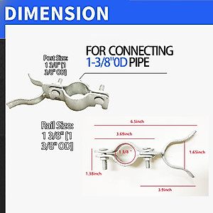 Chain Link Gate Latch，1-3/8" x 1-3/8" Chain Link Fence Gate Fork Latch for Chain Link Fence Gate Frames with Padlock Hole Wall Mount to Gate Post or Wall