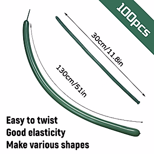 100pcs Sage Green 260 Balloons, Thickening Latex Sage Green 260q Balloons for Animal Model, Sage Green Long Twisting Balloons for Halloween Xmas Presents, Animal Shape, Birthdays Clowns. (Sage Green)