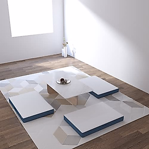 BedStory Queen Folding Mattress with Carry Bag, Portable Mattress for Camping, Traveling, Multifunction Tri Folding Floor Mattress with Cover, 4 Inch