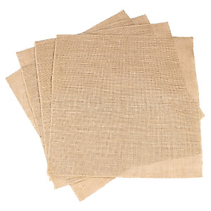 CleverDelights 20 Inch Burlap Squares - 4 Pack - Premium Jute Burlap - Finished Edges - 20" x 20"