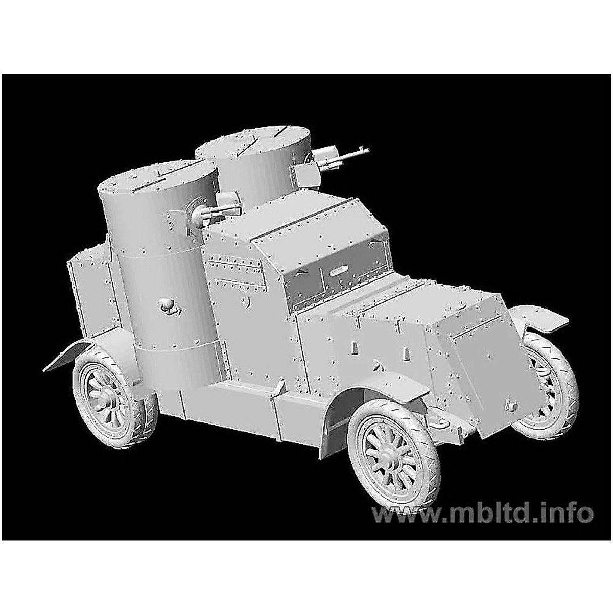 Master Box MB72008 1/72 British Austin Mk.4 Armored Car with Hotchkiss Machine Gun Plastic Model