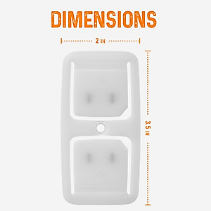 Block-It-Socket - Outlet Covers Baby Proofing (Made in USA) Never Lose an Outlet Plug Cover Again, Stays Attached to Face Plate, No Choking Hazard - Child Safety Switch (8 Pack - 16 Receptacles) Clear