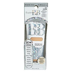 Physicians Formula Super BB All-in-1 Beauty Balm Cream Light/Medium | Dermatologist Tested, Clinicially Tested