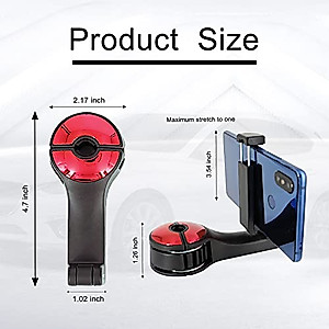 Ajxn 2 in 1 Car Seat Hooks for Purses and Bags with Phone Holder，Automative Headrest Purse Handbag Holder Hangers Organizers,Falling Resistance, Quietness and Universal Fit 2PCS (Red)