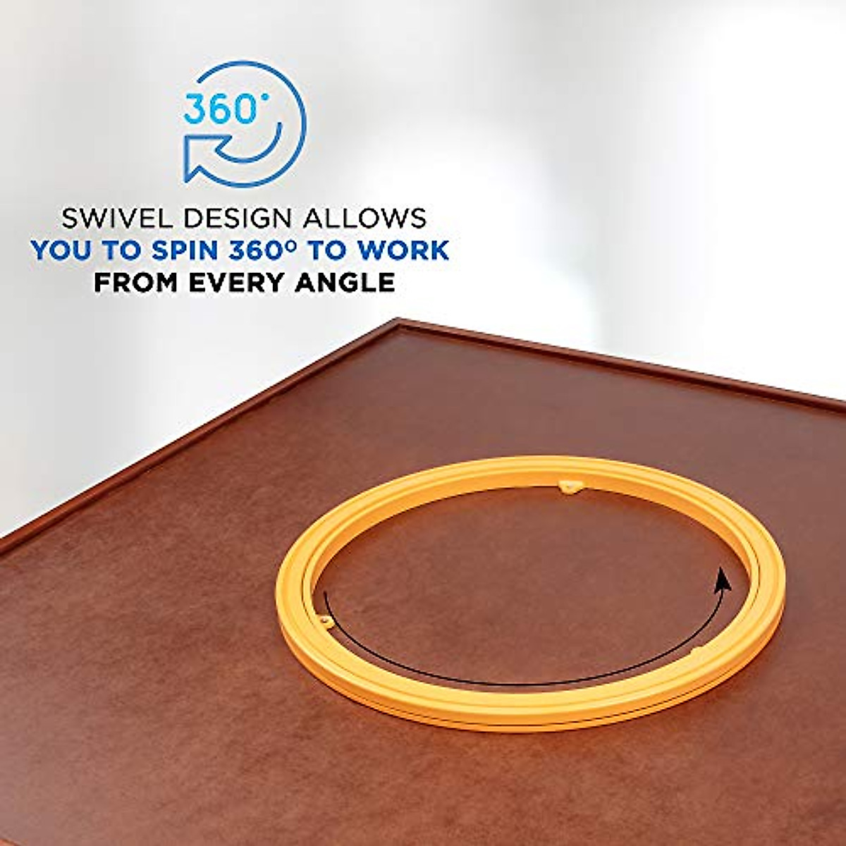 Jumbl Spinner Puzzle Board | 35” x 35” Wooden Jigsaw Lazy Susan Turntable w/ 360° Rotation | Smooth Plateau Fiberboard Work Surface & Reinforced Hardwood | for Games & Puzzles | 1500 Pieces