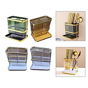 Yalych Utensil Caddy Plastic Chopsticks Tube Wall Mounted Pen Holder (Color : One Size)