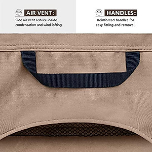 ULTCOVER Waterproof Patio Ottoman Cover Square Outdoor Side Table Furniture Covers Size 20L x 20W x 18H inch