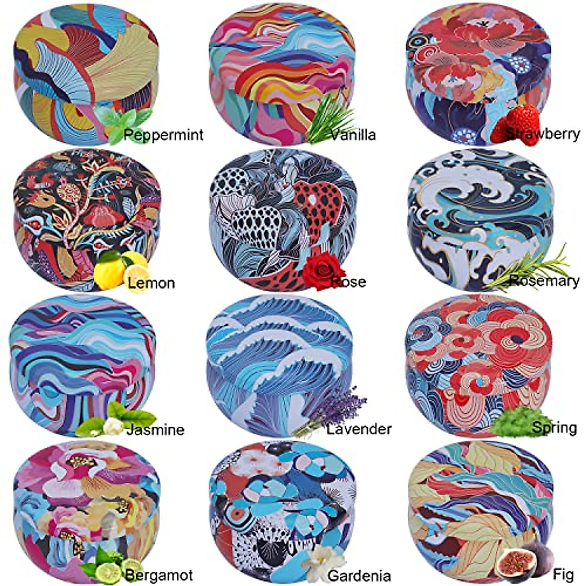 TTRWIN Scented Candles Gift Set,12 Pack Relaxing Aromatherapy Scented Candles for Women, 100% Soy Candles Stress Relief Candles for Home Scented, Ideal for Birthday, Valentine's Day, Mother's Day