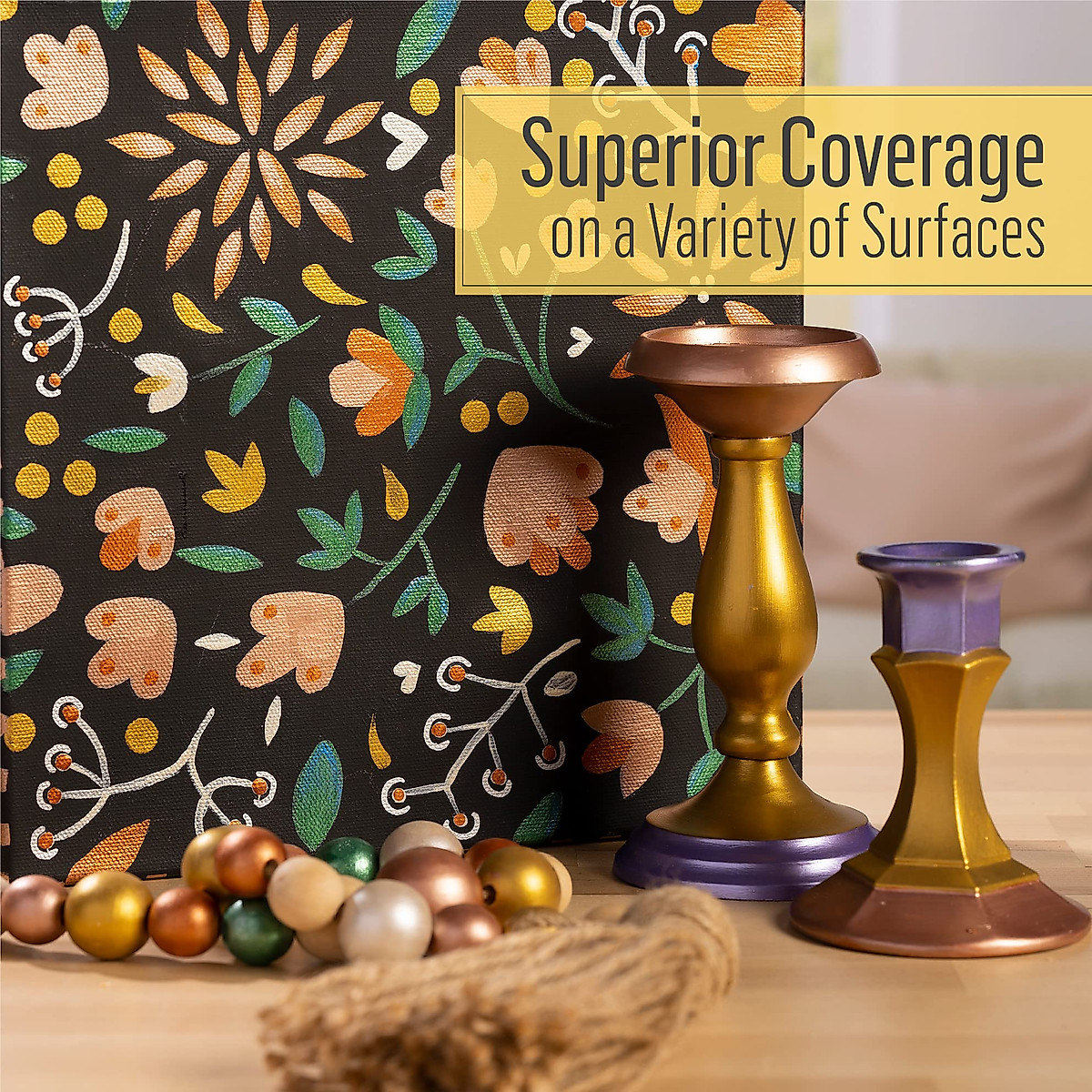 FolkArt Paint, 8 oz, Metallic Antique Gold