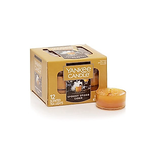 Yankee Candle Halloween Spooky Spider Cider Tea Light Candles