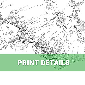 Dear Mapper Honolulu United States View Abstract Road Modern Map Art Minimalist Painting Black and White Canvas Line Art Print Poster Art Line Paintings Home Decor (Set of 3 Unframed) (12x16inch)