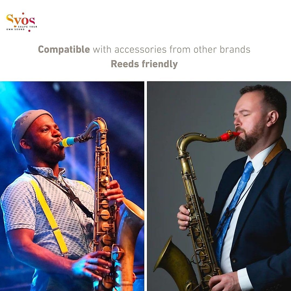 Syos Tenor Saxophone Mouthpiece, Steady Model, 7 Tip Opening, Arctic White, Improve the Sound of your Sax with this Easy-To-Play, Flexible and Homogeneous Tenor Sax Mouthpiece
