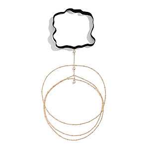 Summer Multi-layer Leg Chain Strench Thigh Chain Jewelry Elasticity Thigh Leg Chain Bikini Body Thigh Chain Jewelry for Women (Pearl Pendant)