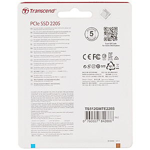 Transcend TS512GMTE220S 512GB M.2 NVMe PCIe Gen3x4 MTE220S Internal Solid State Drive