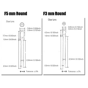 Cleiscry 100PCS 3mm/ 5mm Candle Led Flicker Red Yellow White Green Blue Orange Light Flickering LEDs Flash Blink Dip Led Diode Intermitente Light Lamp Flicker (White Flicker LED, 5mm LED 100pcs)
