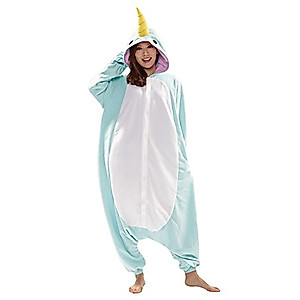 Narwhal Kigurumi - Adult Costume Blue