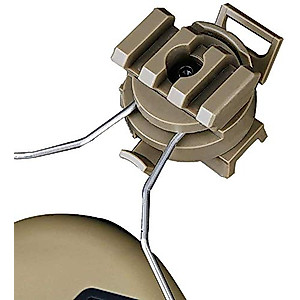 NC Helmet Version Noise Reduction Pickups, Electronic Shooting Noise Safety Earmuffs, Tactical Headsets For Airsoft Activities, Tan, 20x15x10cm