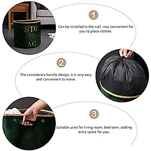 3pcs Household Cloth Sturdy Clothes Clothing Basket Laundry Nursery Kid Organizer Folding Dirty Home Baby Kids Bag Storage Collapsible Fabric Art Hamper Bucket for