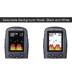 Venterior Portable Rechargeable Fish Finder Wireless Sonar Sensor Fishfinder with Water Resistant Bag Case