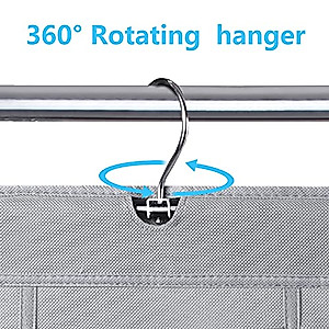 MISSLO 30 Large Pockets Dual Sided Hanging Shoe Organizer + Long 3 Tier Shoe Rack for Closet Shoe Organizer Storage Stackable Wide Shoe Shelf Holds 24 Pairs of Men Sneakers, Women Heels, Boots