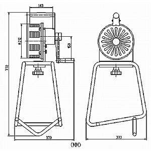 Vixen Horns Air Raid Hand Crank Siren, Loud Heavy Duty Tornado Siren with Rail Stand, Fire Air-raid Alarm, Warning Construction Air Horn VXS-1200MBR