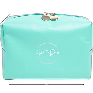 Premium PU Makeup Bag with Insulated Design & Vegan Synthetic Leather - Keep Your Makeup Safe and Dry with Water Resistant Cosmetic Bag - Perfect for Travel and Easy Cleaning