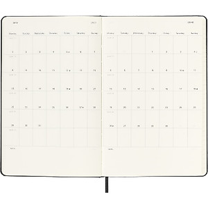 Moleskine Classic 18 Month 2022-2023 Weekly Planner, Hard Cover, Large (5" x 8.25"), Black