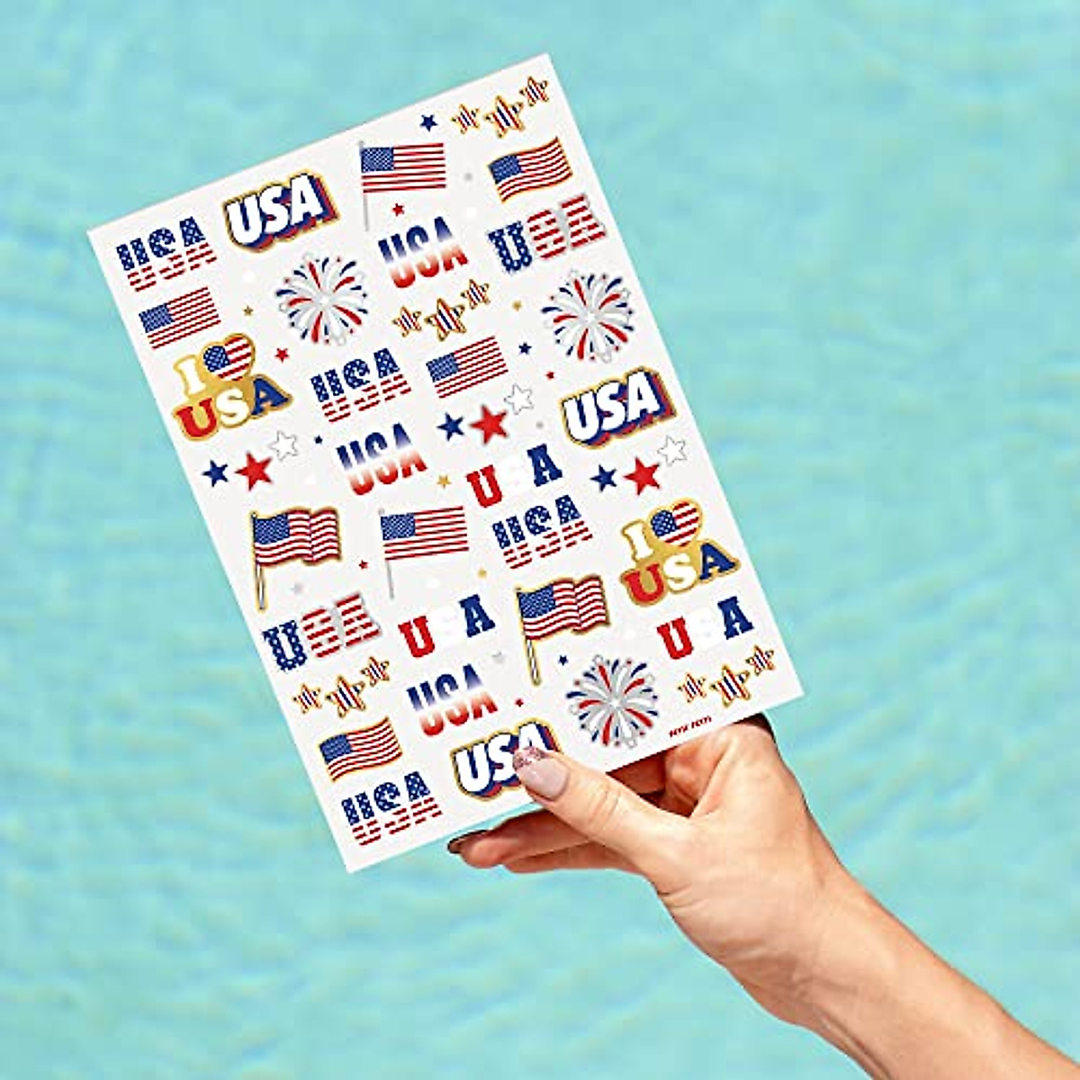 xo, Fetti Fourth of July Decorations Tattoos - 70 styles | Red White and Blue Party Supplies, 4th of July, USA Flag, Memorial Day