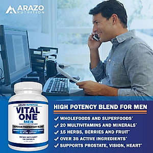 Vital One Multivitamin for Men – Daily Wholefood Supplement - 150 Vegan