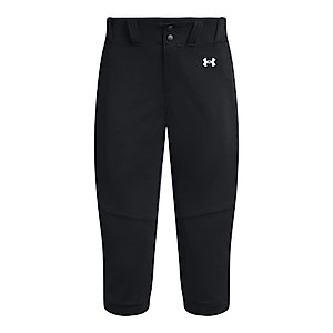 Under Armour Womens Utility Softball Pants 22, (001) Black / / White, Large