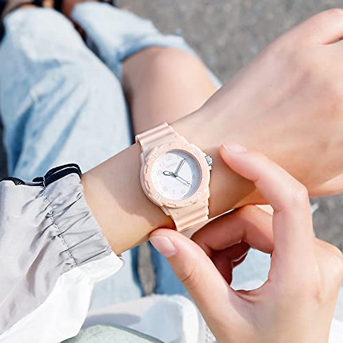 Women's Watch Sports Waterproof Watches Nurse Minimalist Simple Analog Watch Casual Ladies Watch Rose Gold Pink