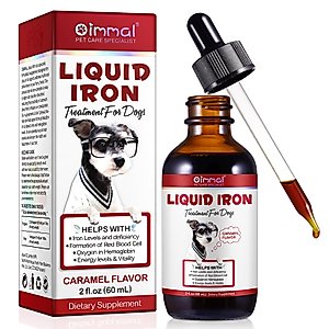 Liquid Iron Supplements for Dogs,LiquiI Iron with Vitamin C and B12,Supports Anemia, Low Enery Levels and Lethargy,Promotes Blood Health, Helps with Formation of Red Blood Cell