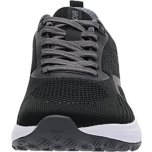 BRONAX Wide Tennis Shoes for Women Lace up Round Toe Comfortable Stylish Size 8w Athletic Gym Outdoor Sports Sneakers Walking Lightweight Casual Black 39