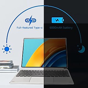 Tangxi 12.3in Laptop,3K Touch Screen 2880x1920 HD 2 in 1 Laptop with Magnetic Detachable Keyboard for Windows11,LPDDR4 12GB 256GB SSD,for Intel J4125 Quad Core CPU