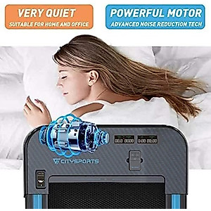 CITYSPORTS Treadmills for Home, Under Desk Treadmill Walking Pad Treadmill with Audio Speakers, Slim & Portable Treadmill with Remote & Dual LED Display, Office & Home Treadmills