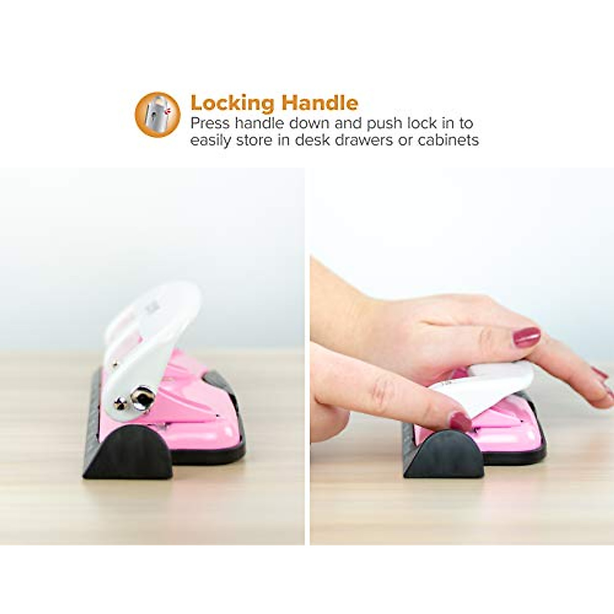 Bostitch EZ Squeeze INCourage 12 Three-Hole Punch, No Jam Technology, AMAX Spirit Foundation