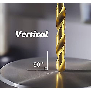 MIDO PROFESSIONAL ABRASIVE Drill Bit Set 13PCS Titanium Metal Drill Bits 1/16"-1/4" Impact Drill Bit Set for Aluminum Alloy, Wood, and Plastic