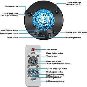 Galaxy Projector,Light Projector for Bedroom, Skylight Projector with Remote Control Built-in Bluetooth Speaker, Room Projector for Baby, Kids, Adults,Gaming Room, Mood Ambiance, Gifts