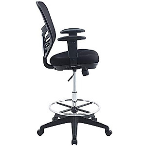 Modway Articulate Drafting Chair - Reception Desk Chair - Drafting Table Chair in Black