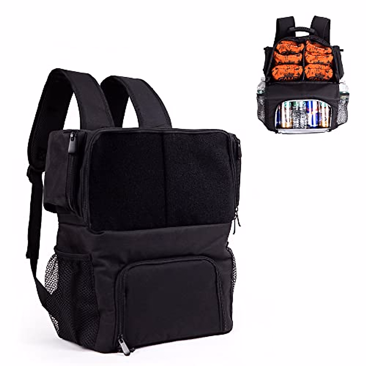 Cornhole Cooler Backpack, Holds up to 2 Sets (8 Bags), Bottle Opener, Cooler Holds up to 12 cans, Extra Compartments for Phone, Storage