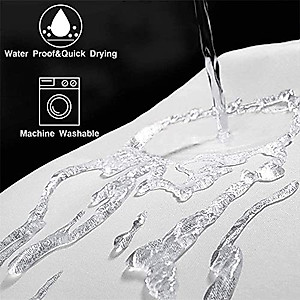 JIANGLANY Sunflower Shower Curtain with Rugs, Toilet Lid Cover Bath Mat, Rural Sunflower Bathroom Decor Set with Waterproof Curtain and Toilet Mats Set, 71x71 Inches (4)