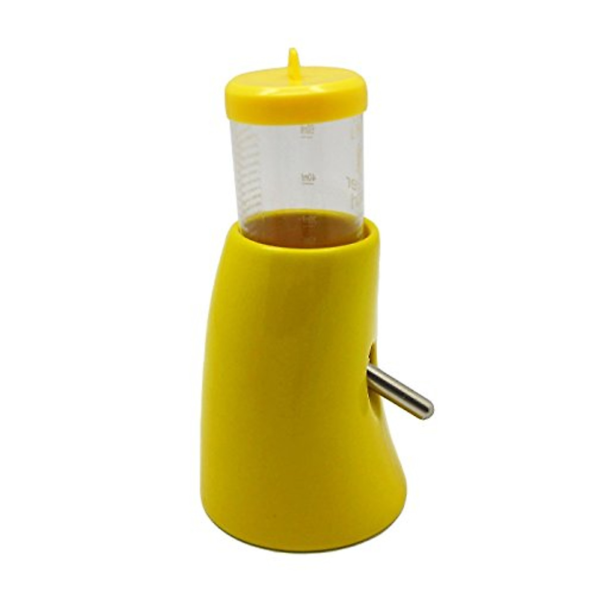 Alfie Pet - 2-in-1 Water Bottle with Hut for Small Pets Like Dwarf Hamster and Mouse - Color: Yellow
