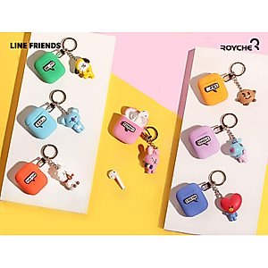 BT21 New Official Merchandise - Apple Airpods Figure Silicone Case with Figure Keyring Keychain (KOYA)