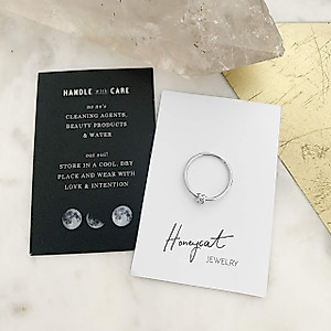 Honeycat Dainty Thin Love Knotted Ring in Gold, Rose Gold, or Silver | Minimalist, Delicate Jewelry (Silver, 5)