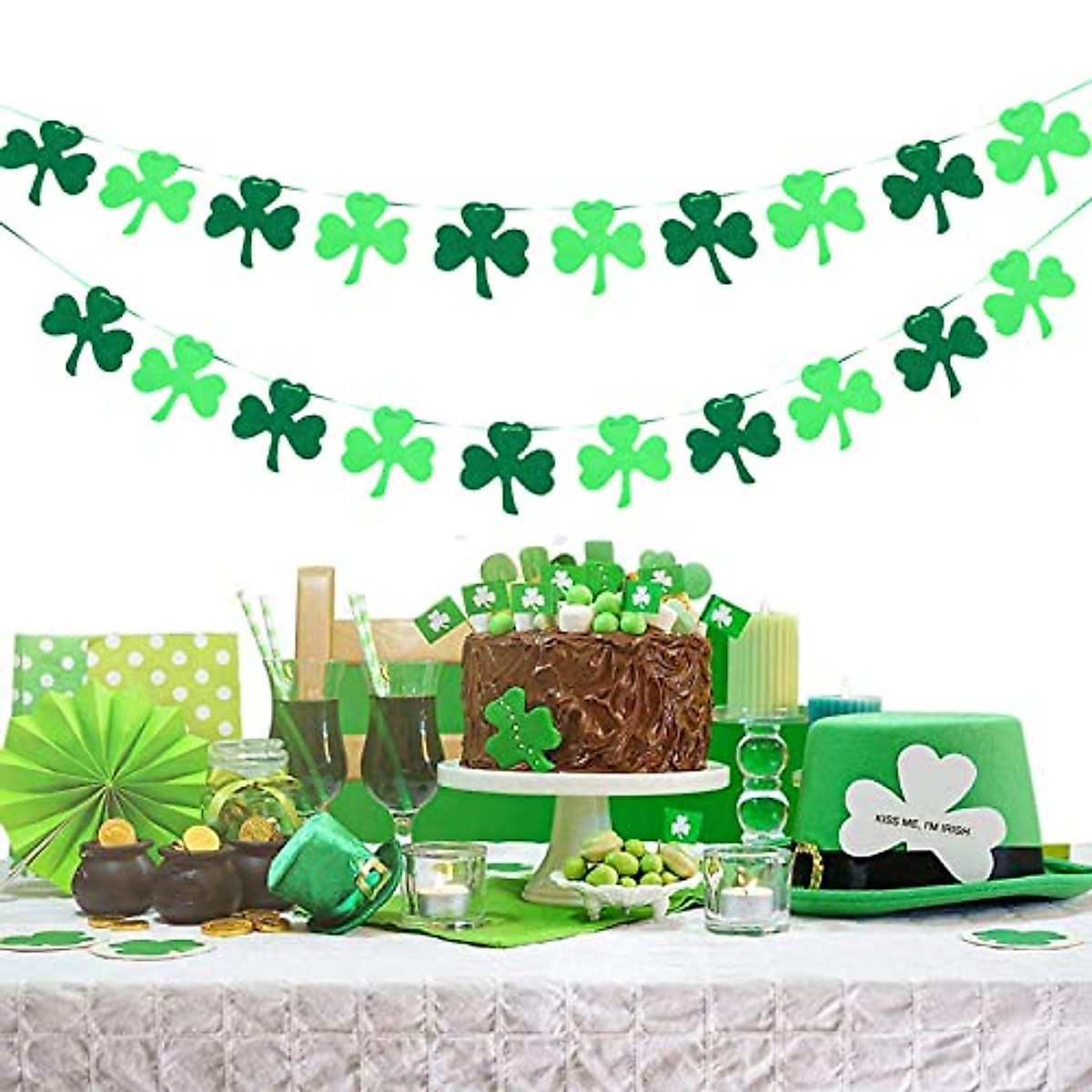 St Patricks Day Decorations Shamrock banner Decor Garland St. Patrick's Day Party Supplies