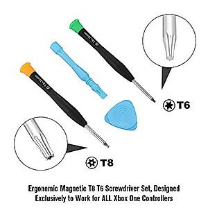 2 Pack Upgraded Bumpers Replacement LB RB Triggers Repair Buttons Parts - Ultra Durable Workmanship with T6 T8 Screwdriver Kit for Xbox One Elite Controller