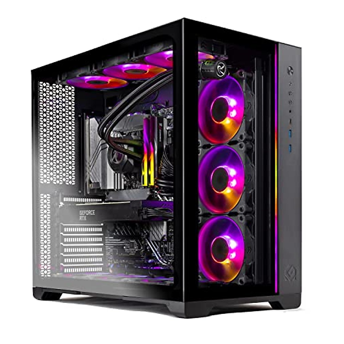 Skytech Gaming Prism II Gaming PC Desktop – INTEL Core i9 12900K 3.2 GHz, RTX 3090, 1TB NVME Gen4 SSD, 32G DDR5 RGB, 850W GOLD PSU, 360mm AIO, AC Wi-Fi, Windows 10 Home 64-bit