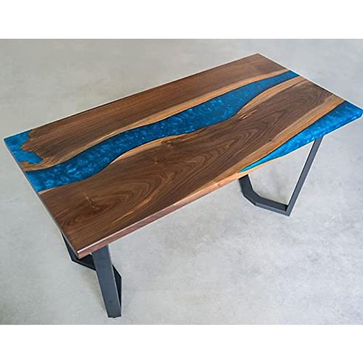 Epoxy Table, Live Edge Wooden Table, Epoxy Resin River Table, Natural Wood,Dining Table, Natural Epoxy Table, Resin Table 42"x 24" Inch
