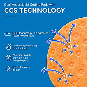 Lake Country CCS Pad Kit - 3 Pads for Cutting, Polishing & Finishing - Premium Grade Hook-and-Loop Versatile for All Tools and Polishers - Coarse Buffing Pad Safe for All Finishes (5.5")